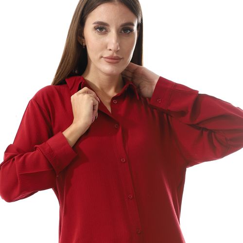 Buttons Down Closure Long Shirt – Andora