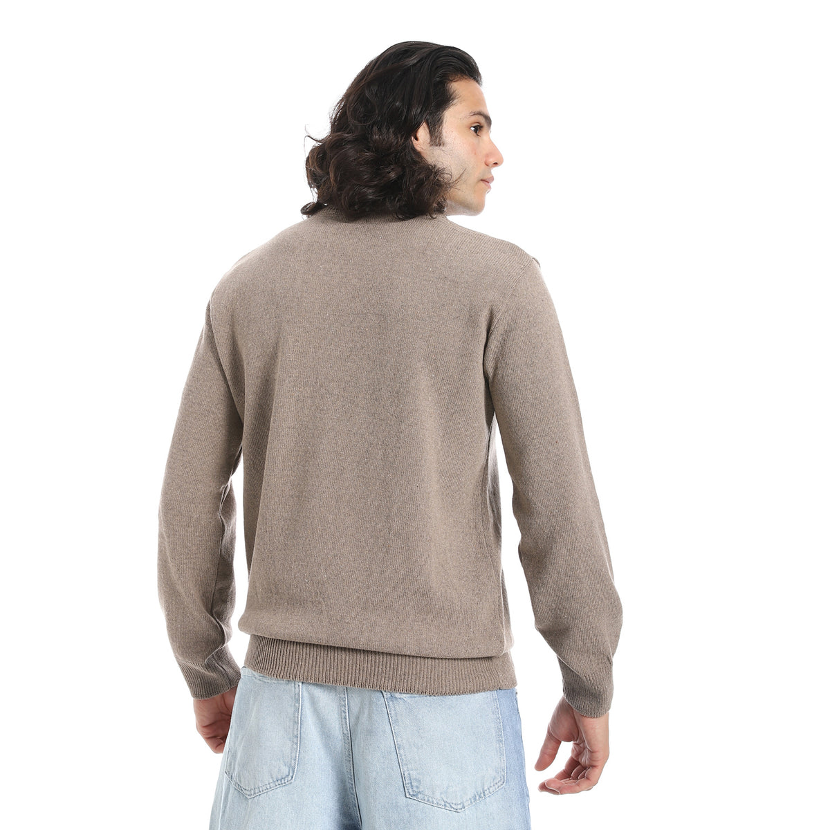 V-Neck_Slip_On_Acrylic_Pullover-Cedar_Brown – Andora