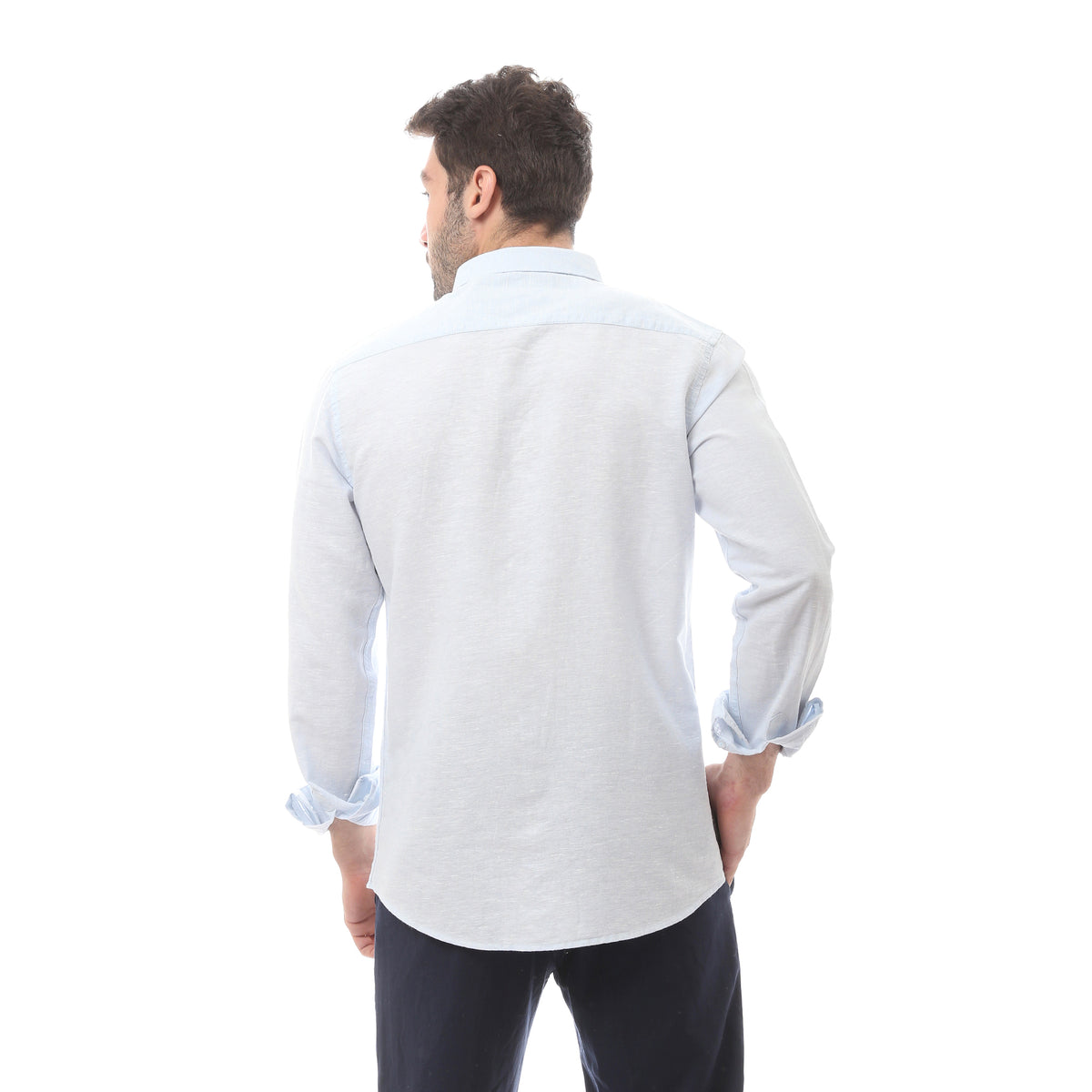 Light Blue Cotton Comfy Buttoned Shirt – Andora