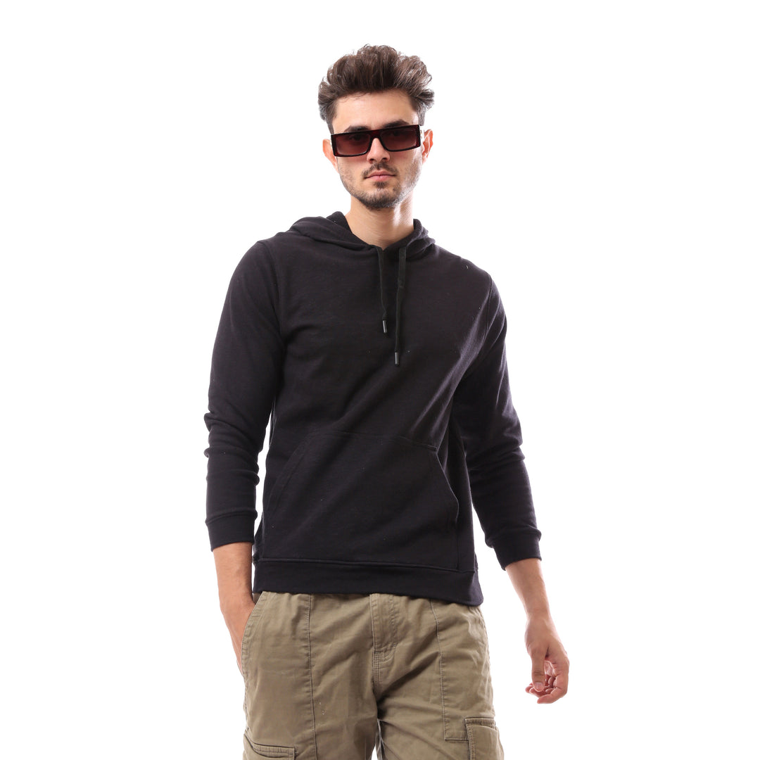 black_slip_on_solid_comfy_hoodie – Andora