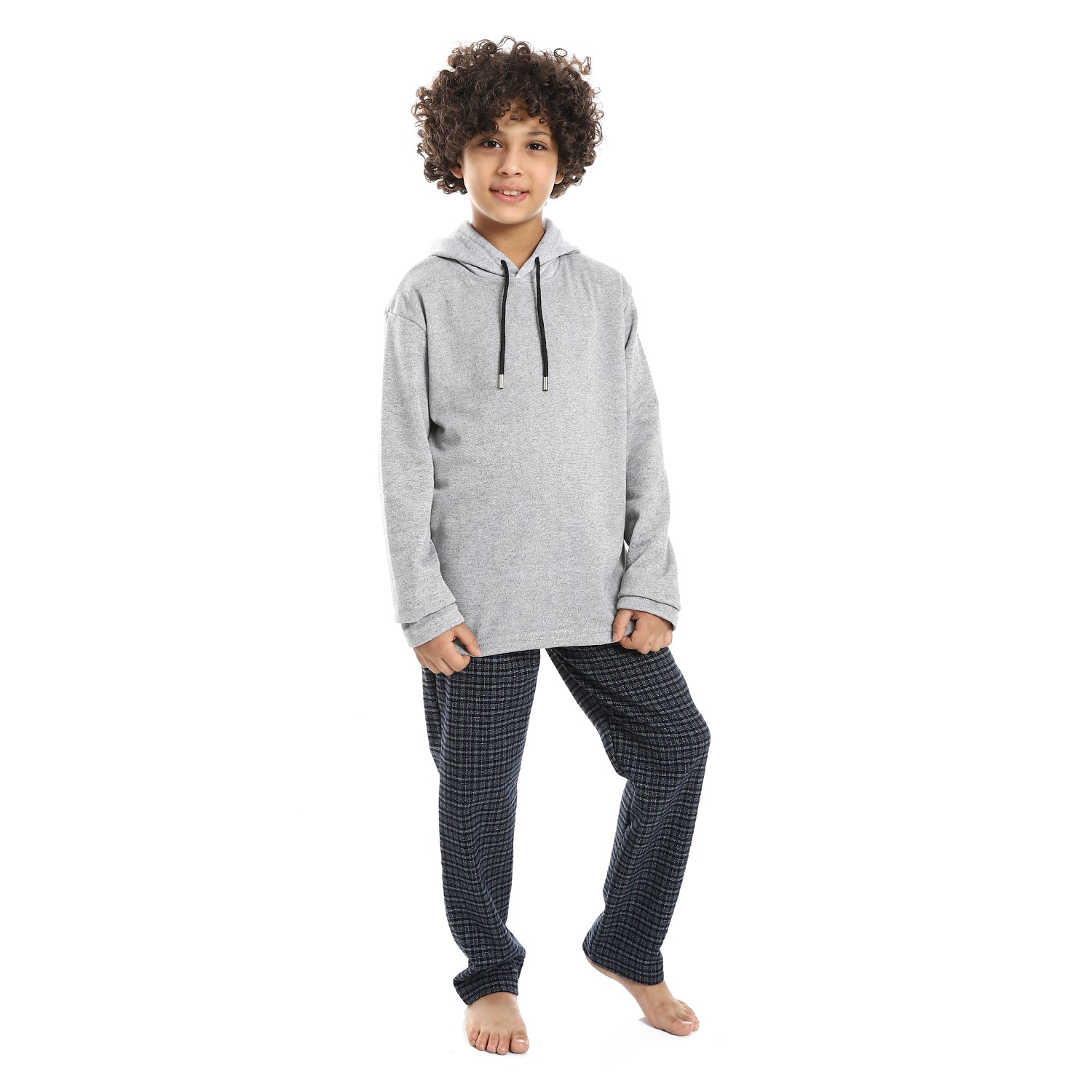 patterned_hooded_neck_boys_pajama_set_-_heather_grey_-_navy_blue – Andora