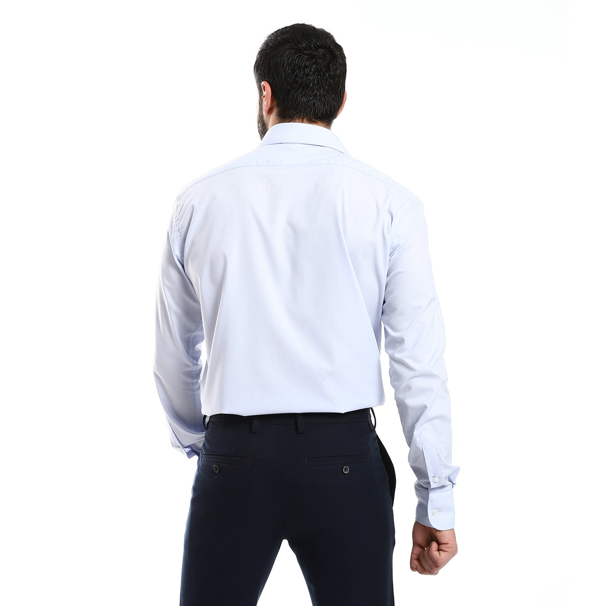 Classic Regular Fit Plain Light Blue Shirt – Andora