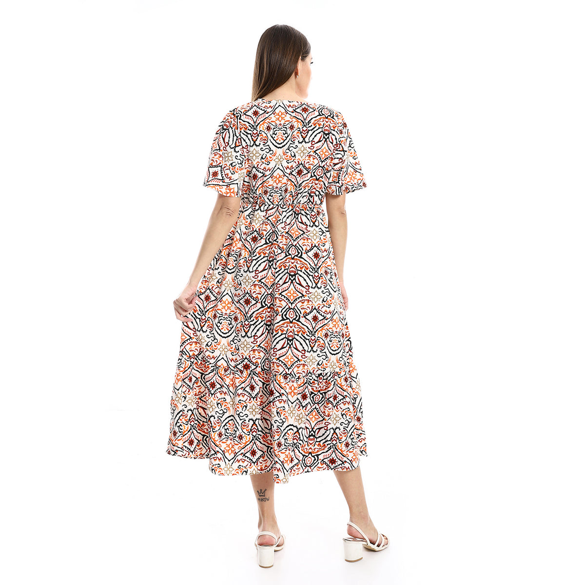 Oldish Vibes V Neck Dress - Black, White & Havana – Andora