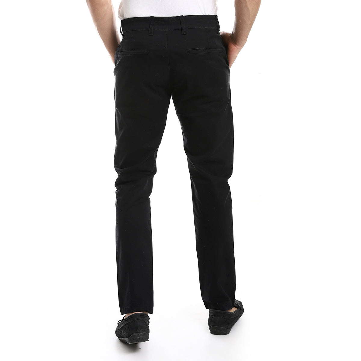 regular_fit_slash_pockets_plain_black_gabardine_pants – Andora