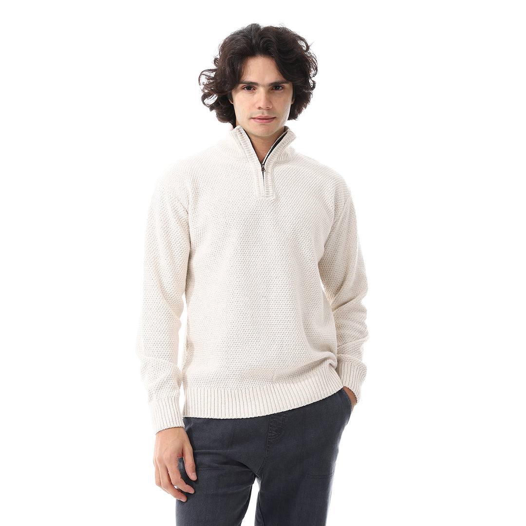 Ivory_White_Long_Sleeves_Knitted_Sweater – Andora