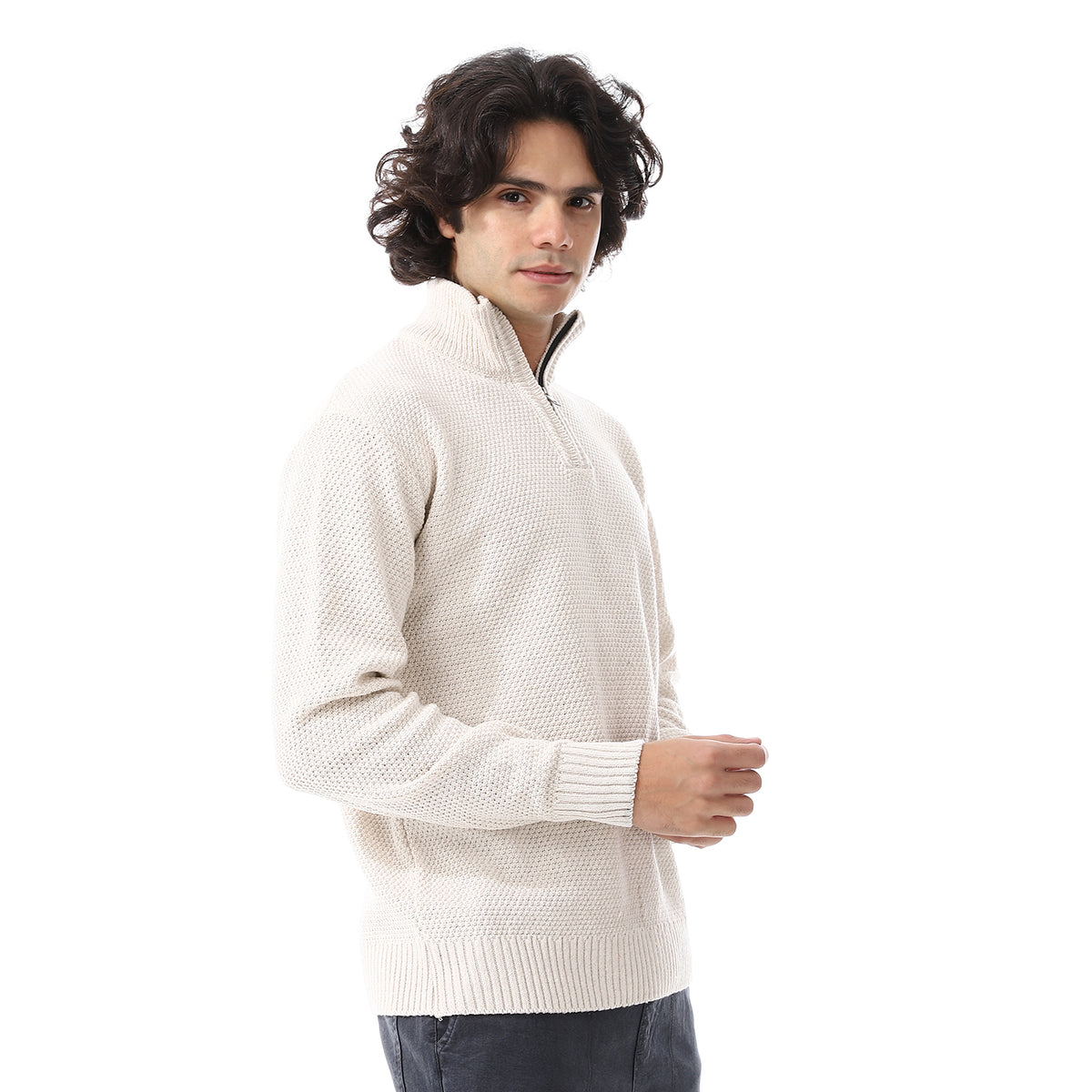 Ivory_White_Long_Sleeves_Knitted_Sweater – Andora