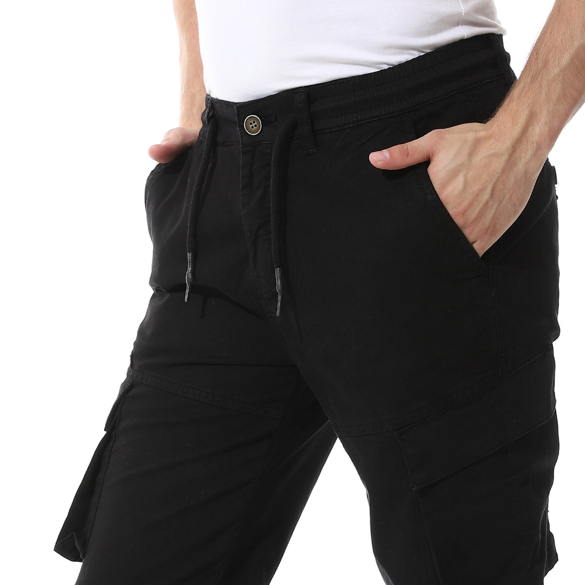 Black Fly Zipper Button Cargo pants – Andora