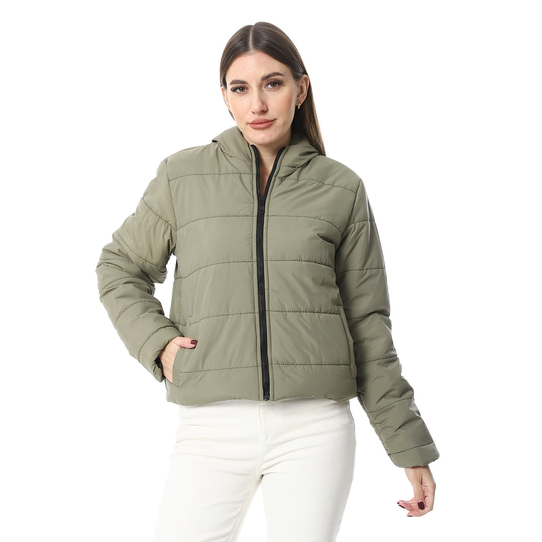 Hooded_Plain_Puffer_Jacket_-_Olive – Andora