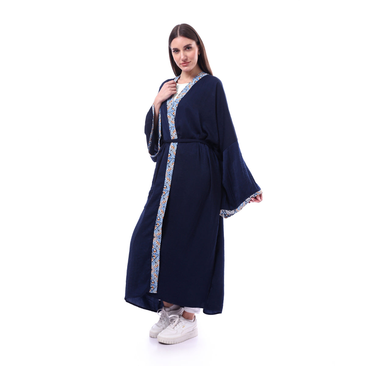 Long_Sleeves_Koftan_With_Side_Pocket_-_Navy – Andora