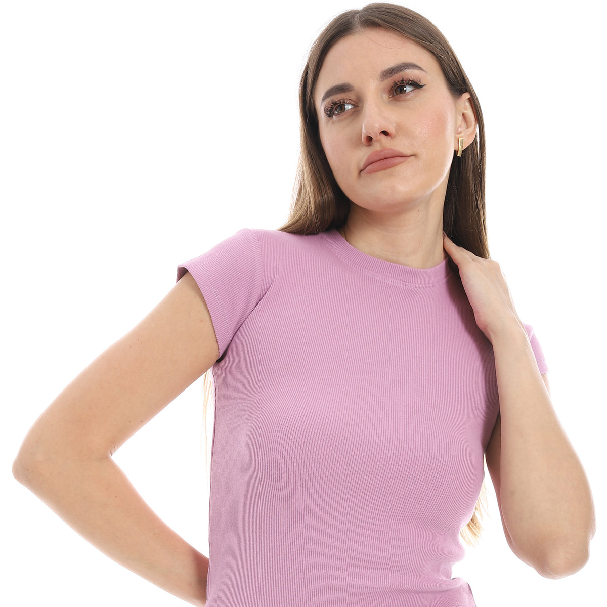 Cap_Sleeves_Crew_Neck_Kashmir_Top – Andora
