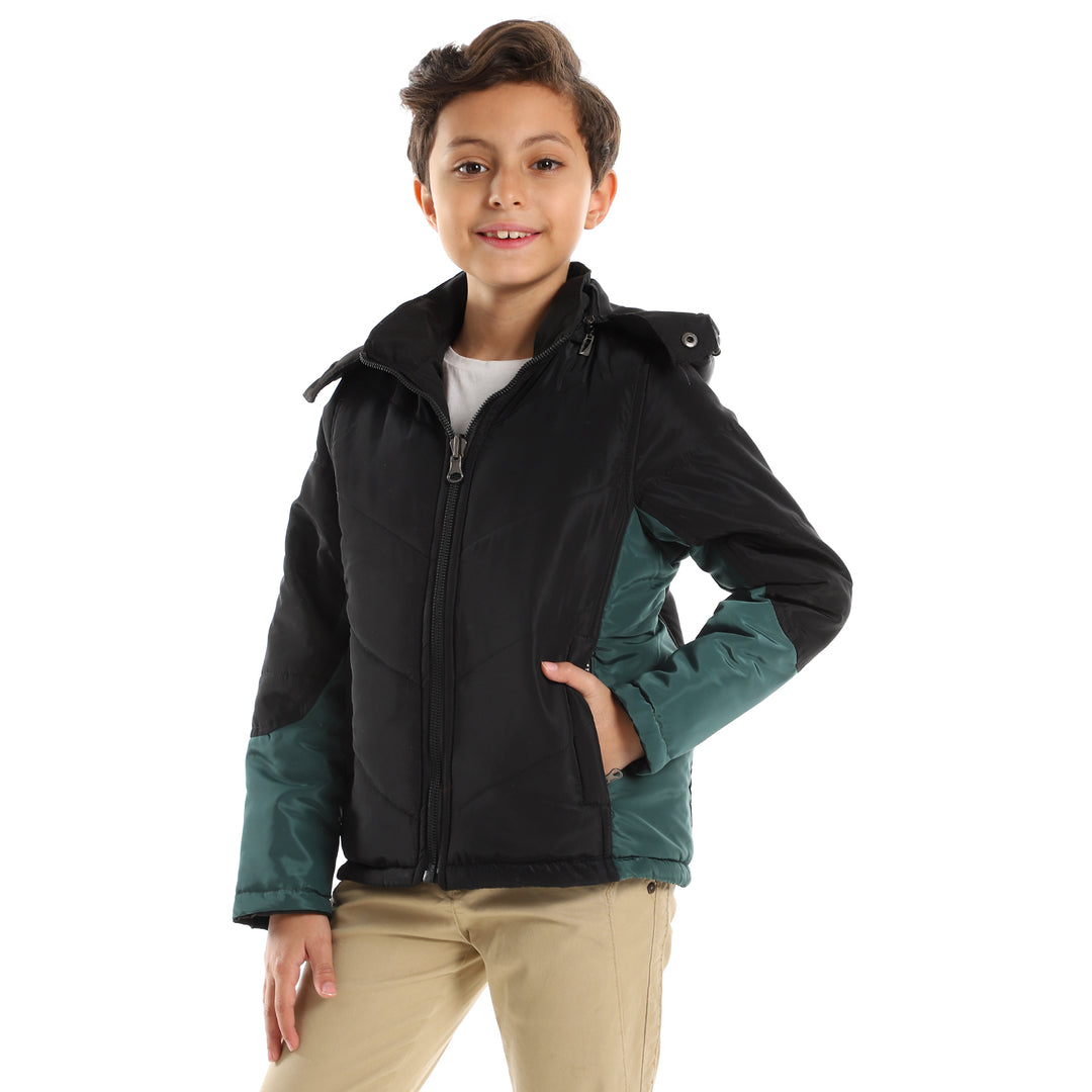 green_-_black_bi-toned_double_face_jacket – Andora